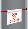 B0BT1T677M "Out Of Order" Hanging Doorway Barricade Sign, 11.25" x 18 ...